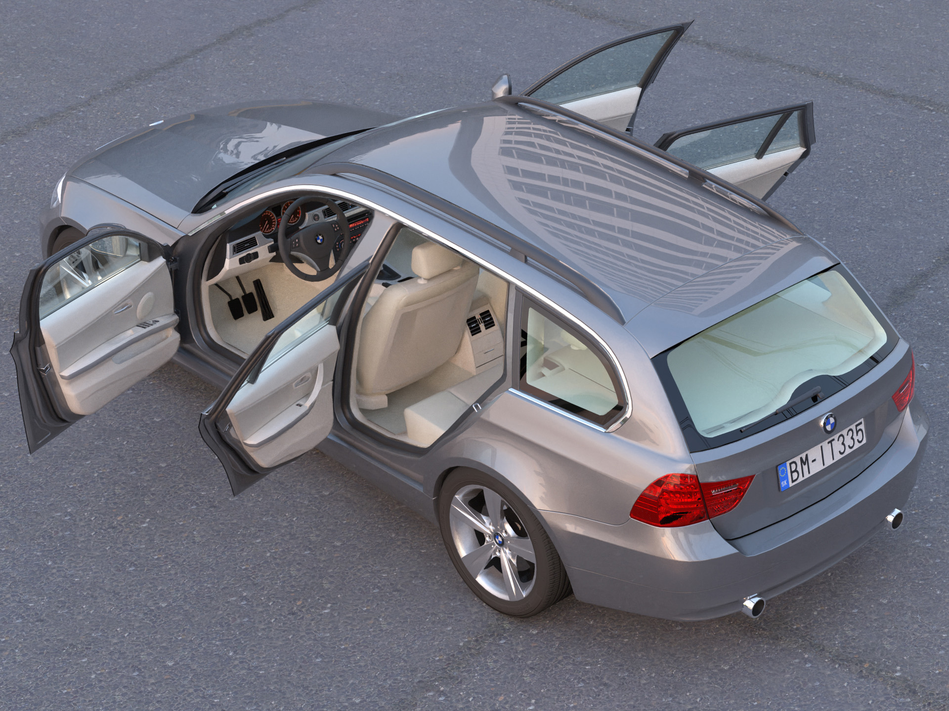 3D model :: BMW 3-series Touring E91 LCI